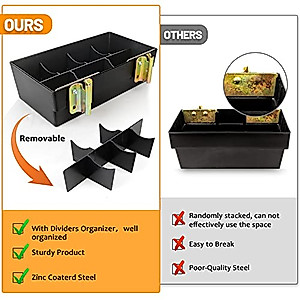 E-Track Basket E-Track Storage Box & Dividers Organizer for E-Track Systems Enclosed Trailer Tool Box for Garage, Workshop, Warehouse – Wall-Mounted Hanging Tool Box