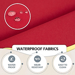 mudilun 16x16x3inch Outdoor Chair Cushions Double Piping with Carrying Handle Patio Furniture Cushions Outdoor with Zipper Waterproof Seat Cushions Set of 2 Durable Garden Sofa Couch Chair Pads