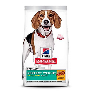 Hill's Science Diet Dry Dog Food, Adult, Small Bites, Perfect Weight for Weight Management, Chicken Recipe, 15 lb. Bag