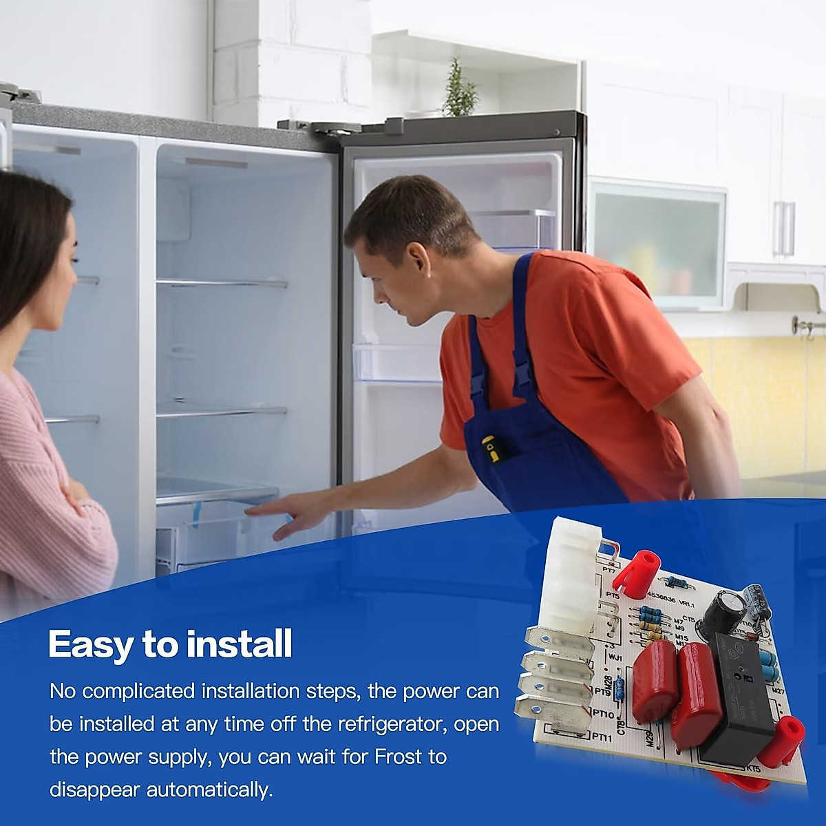 Upgraded W10366605 Refrigerator Adaptive Defrost Control Board for Whirlpool Replaces 2213489, 2213490, 2213456, 2213457, 2213476, W10353224, W10351626, W10366604, W10366605