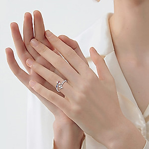 CRMAD Faith Cross Ring 925 Sterling Silver Cross Ring for Women I Can Do All Things 7 Chakra Jewelry Gifts(8)