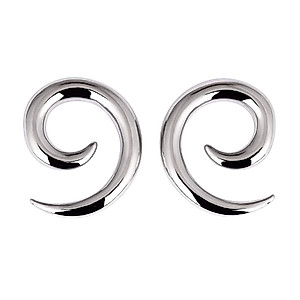 YOFANST Stainless Steel Silver Spiral Taper Expander Piercing Jewelry Ear Stretching Tapers Earring Gauge 8G