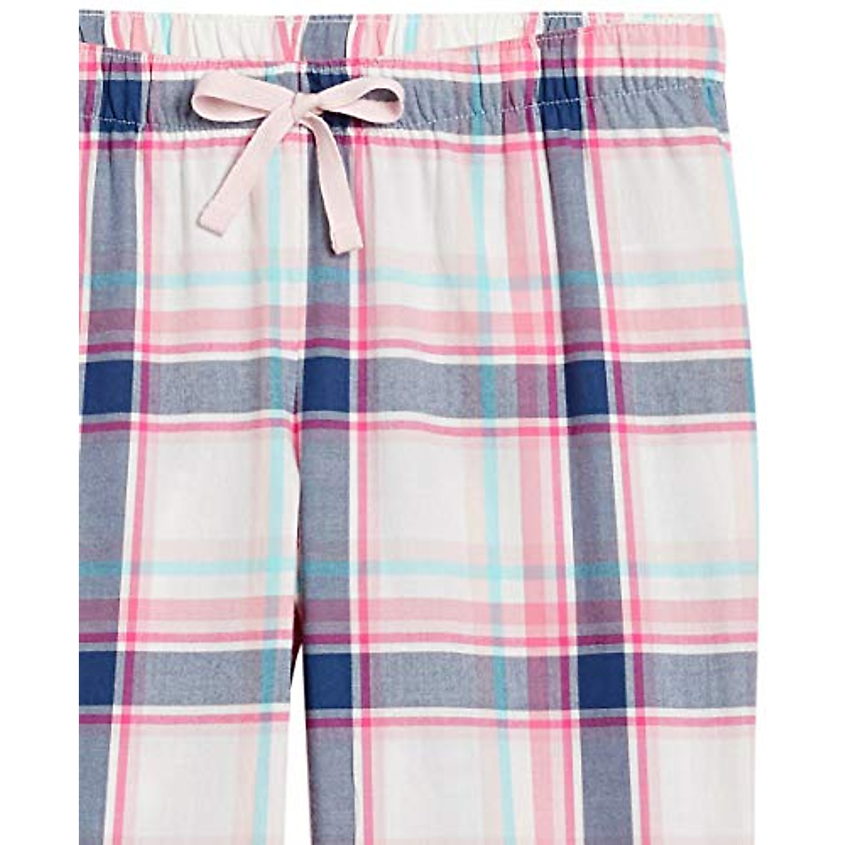 Amazon Essentials Women's Flannel Pajama Sleep Pant, Pink White Large Plaid, Medium