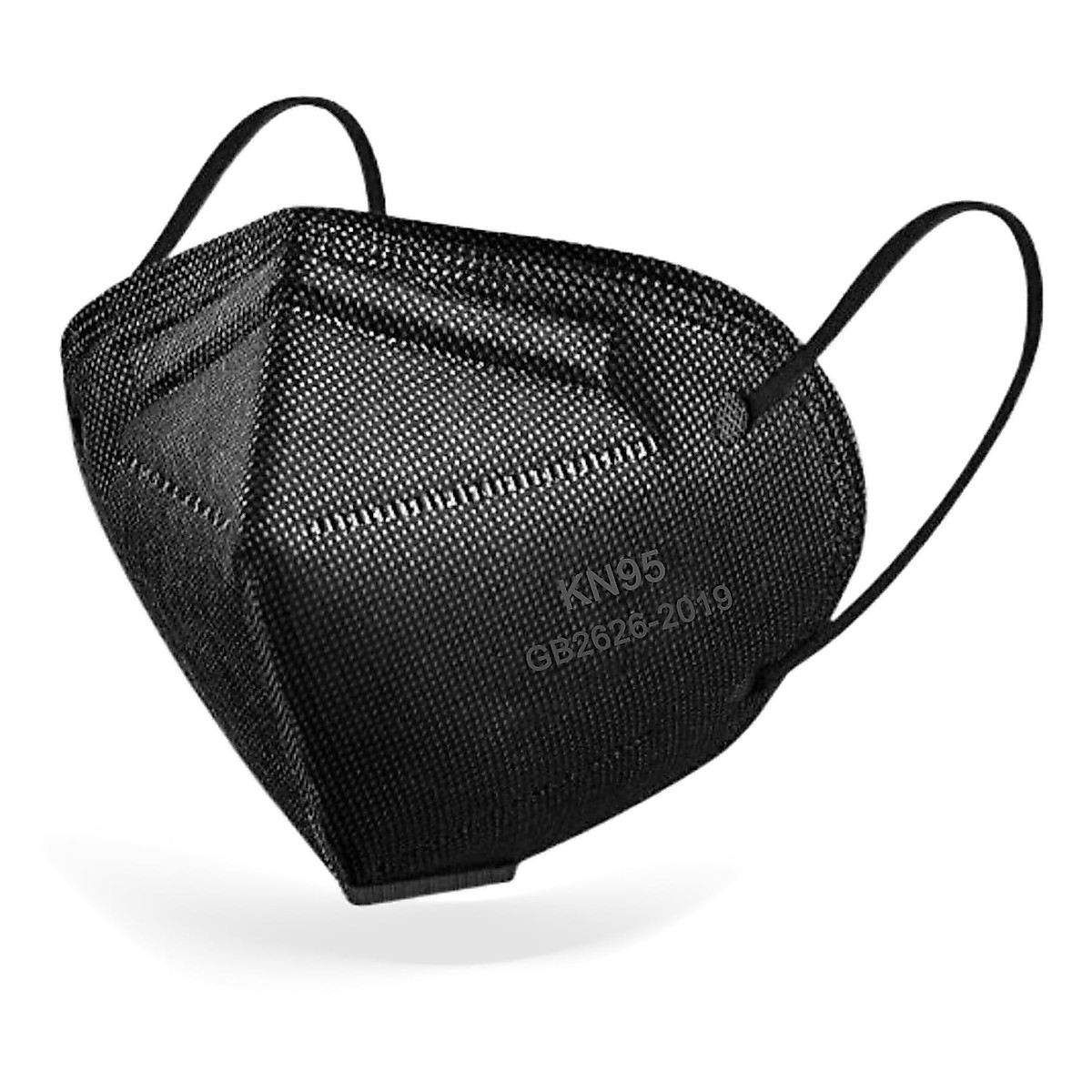 YUAKOU KN95 Protective Face Masks 50pcs, Breathable Comfortable, Disposable Individually Wrapped,5-Ply Protection KN95 Adults Mask Black