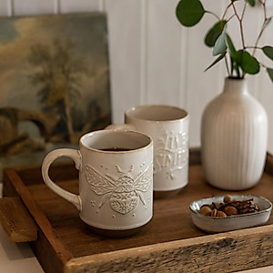 Fringe Studio New York Stoneware Mug, BUMBLE BEE, 3.25" x 4.25", 12 fl. oz, Juliana Tipton Collection (429078)