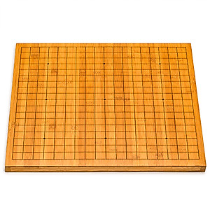Yellow Mountain Imports Bamboo 0.8-Inch Etched Reversible Go Game Board (Goban) with 19x19 / 13x13 Playing Fields for Standard Gameplay and Quick Games