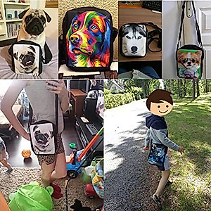 GIFTPUZZ Women's Casual Cross Body Shoulder Bag Purple Butterfly Messenger Handbag Tote Purse with Adjustable Strap Cell Phone Pouch Purse Wallet