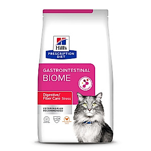 Hill's Prescription Diet Gastrointestinal Biome Digestive/Fiber Care with Chicken Dry Cat Food, Veterinary Diet, 8.5 lb. Bag