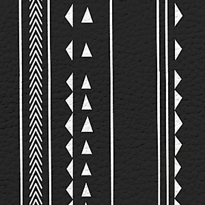 Bohemian Geometric Antifatigue Kitchen Bath Door Mat Cushioned Runner Rug,Washable Welcome Floor Sink Mat,Boho Style Stripes Triangle Black Waterproof & Non-Slip Comfort Standing Doormat,18"x30"