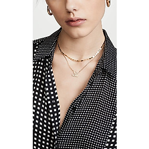 Jennifer Zeuner Jewelry Women's Love You More Mini Necklace and Love You More Mini Pendant, Gold, One Size