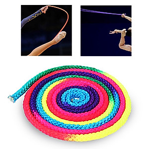 Gymnastics Rope,Rainbow Color Rhythmic Gymnastics Rope Solid Competition Arts Training Rope