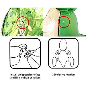 Self standing 4D Giant Dinosaur scorpion Party Foil Balloon Helium Tyrannosaurus Triceratops Stegosaurus dragon birthday deco party supplies boy kids cartoon toys (4D Giant Stegosaurus)