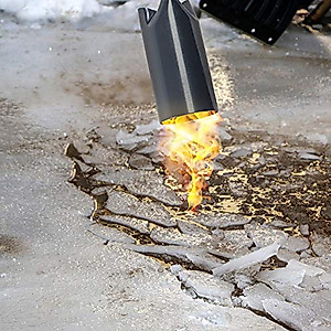 Ivation 500,00 BTU Propane Torch, Heavy Duty Weed Burner, Extra Long 10’ Hose, Adjustable Flame Control & Flint Ignitor, Outdoor Weed Killer for Weeds, Snow Melting, Roofing, Roads & More