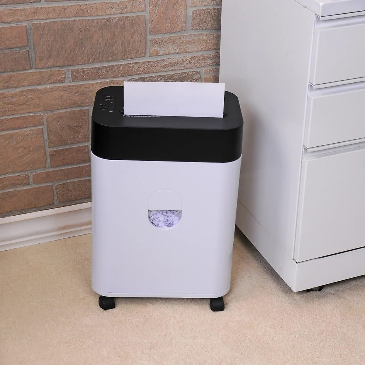 Royal Shredder Micro-Cut Paper Shredder, 14-Sheet, Black/White