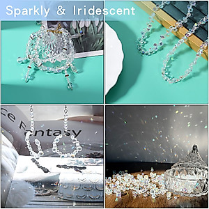 Beadtales 100pcs Crystal Glass Beads - 10mm Heart Faceted Rondelle Spacer Beads Bulk Loose Beads for Jewelry Making DIY Crafts