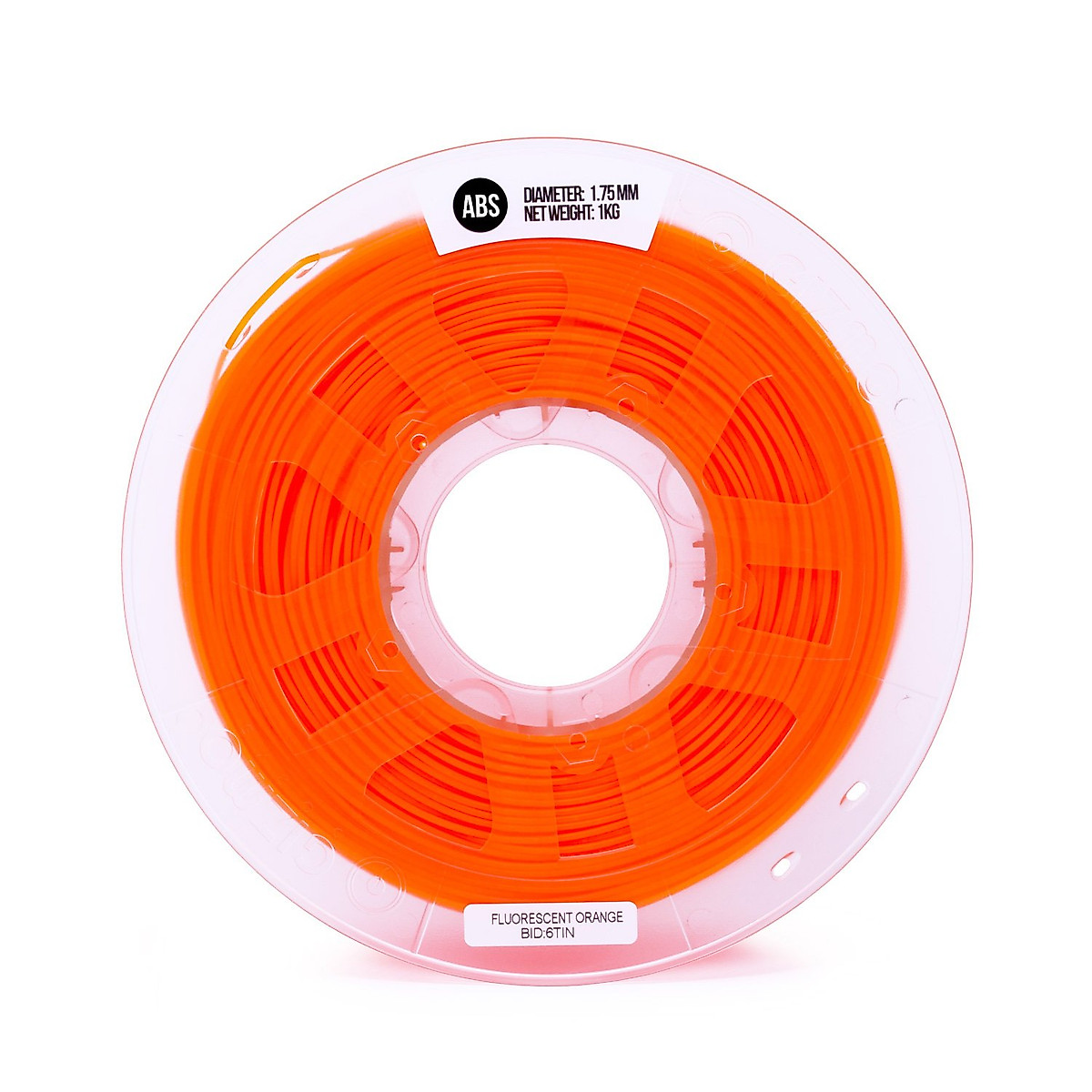 Gizmo Dorks 3mm (2.85mm) ABS Filament 1kg / 2.2lb for 3D Printers, Fluorescent Orange (UV Light)