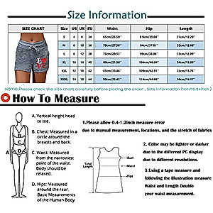 Running Shorts for Women Comfy Drawstring Elastic Waist Pocket Valentines Day Stretchy Sports Athletic Shorts Lounge Pants Biker Shorts Women (Grey,XXL)
