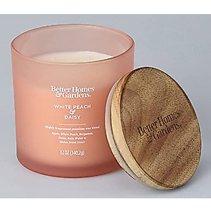 Maclock Better Homes and Gardens 12oz 2-Wick Candle, 2-Pack (White Peach and Daisy)