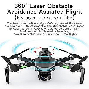 RKSTD 4K Camera GPS RC Drone For Adults, RC Quadcopter, Auto Return, Brushless Motor, Circle Flight, Waypoint Flight, Altitude Hold, Headless Mode, 360° Obstacle Avoidance
