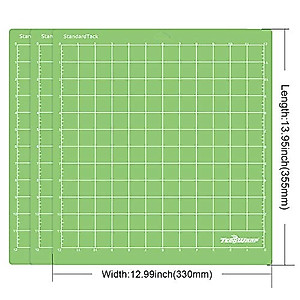 TECKWRAP StandardGrip Green Cutting Mat 12"x12" 3 Pack