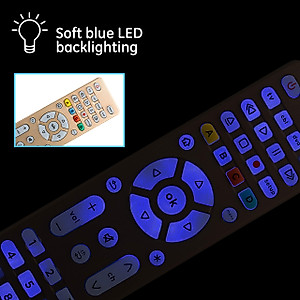 GE Universal Remote Control, Samsung TV Remote, Universal TV Remote for Roku TV, Vizio, LG, Sony, Sharp, Roku, Apple TV, TCL, Panasonic, Smart TVs, Streaming Players, Blu-ray, DVD, 4-Device, Gold