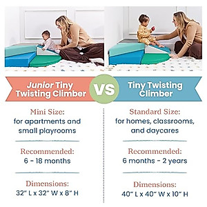 ECR4Kids SoftZone Tiny Twisting Climber, Beginner Playset, Contemporary, 5-Piece