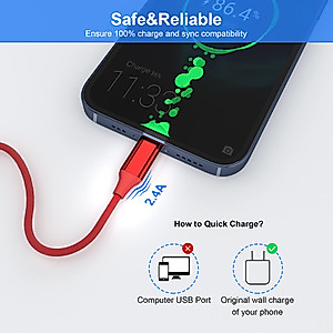 iPhone Charger 26FT/8M [Apple MFi Certified] Lightning Cable Extra Long iPhone Charging Cord Nylon Braided Fast Apple Charger Cable 2.4A for iPhone 13 12 11 Pro X XS Max XR/8 Plus/7 Plus/6/6s Plus/5s