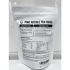 Organic Pine Needle Tea Bags - 100% Pure Natural Dried Pine Needles Herbal Tea, Effectively Antioxidant & Immune Support, Caffeine Free, 30 Tea Bags