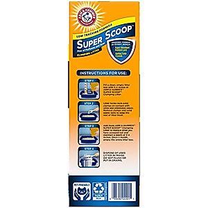 Arm & Hammer Super Scoop Clumping Litter, Fragrance Free 20lb (33200022015)
