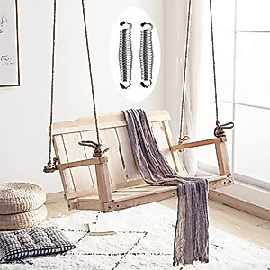 Porch Swing Springs Heavy Duty - 1600Lbs Silver Hammock Chair Spring,Hanger Ceiling Mount Spring(Pack of 2)