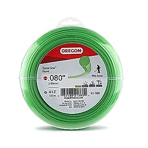 Oregon Gatorline 1-pound Round String Trimmer Line of .080-inches x 413-feet – Fits Most Trimmer Types (21-380),Green