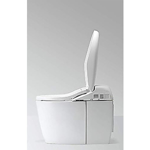 TOTO MS988CUMFG#01 NEOREST RH Dual Flush 1.0 or 0.8 GPF Toilet with Intergeated Bidet Seat and EWATER White-MS988CUMFG, Cotton White