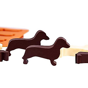 LYWUU Dachshund Dog Shaped Silicone Ice Cube Molds and Tray