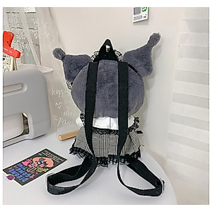Mxcostume Cute Cartoon Plush Kuromi Backpack Anime Kawaii Bag (Style-4), One Szie