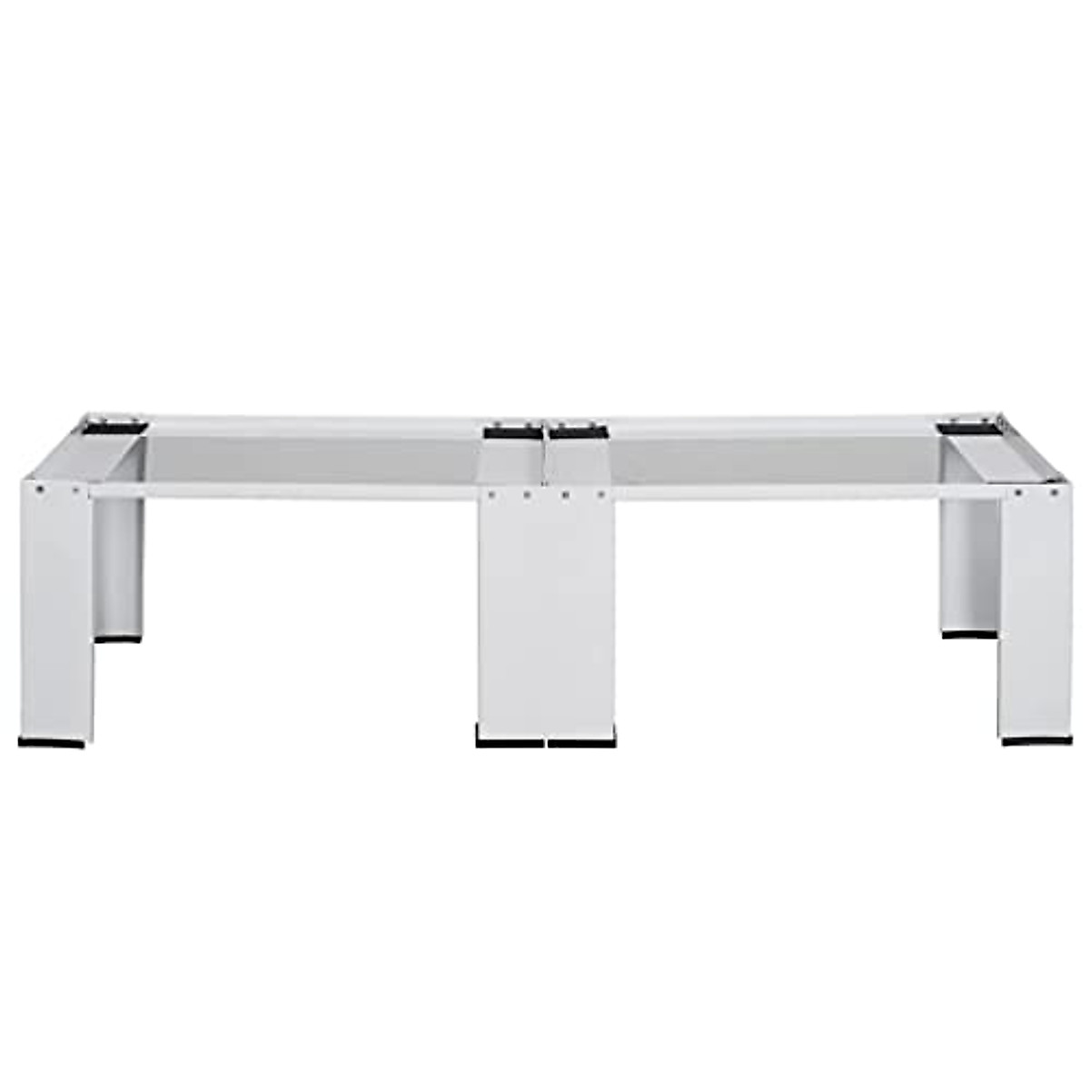 FAMIROSA Double Washer Dryer Stand Heavy Duty Washing Machine Pedestal Adjustable Height Base for Mini Air Conditioner Refrigerator Dryer 50"x 21.5"x 12.8"
