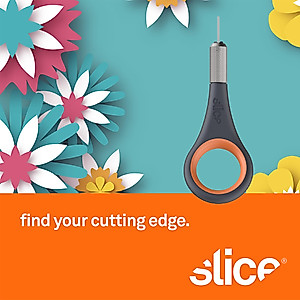 Slice Precision Knife | Finger Grip for Precision and Control | Safe Ceramic Blade Lasting 11x Longer than Metal | 2 Pack