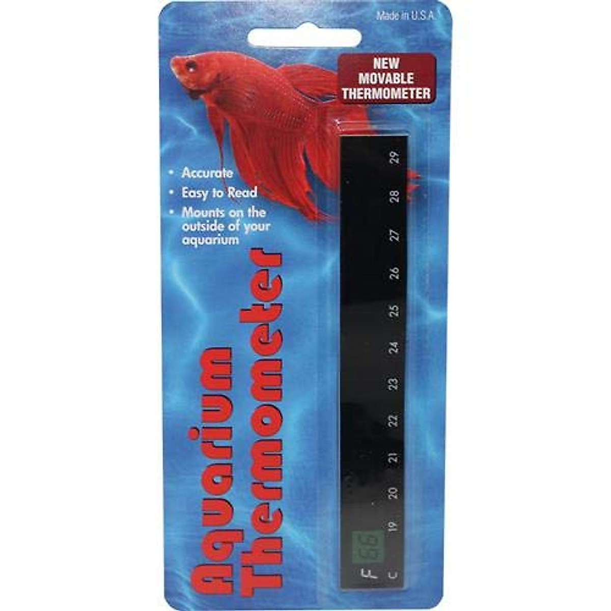 LCR Hallcrest 43330983: Liquid Crystal Aquarium Thermometer Horizontal
