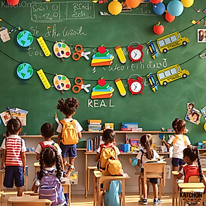 KatchOn, Back to School Decorations - Large, 10 Feet, No DIY | Back to School Banner, Teacher Appreciation Banner | Back to School Garland, Teacher Appreciation Decorations | Teacher Party Decorations