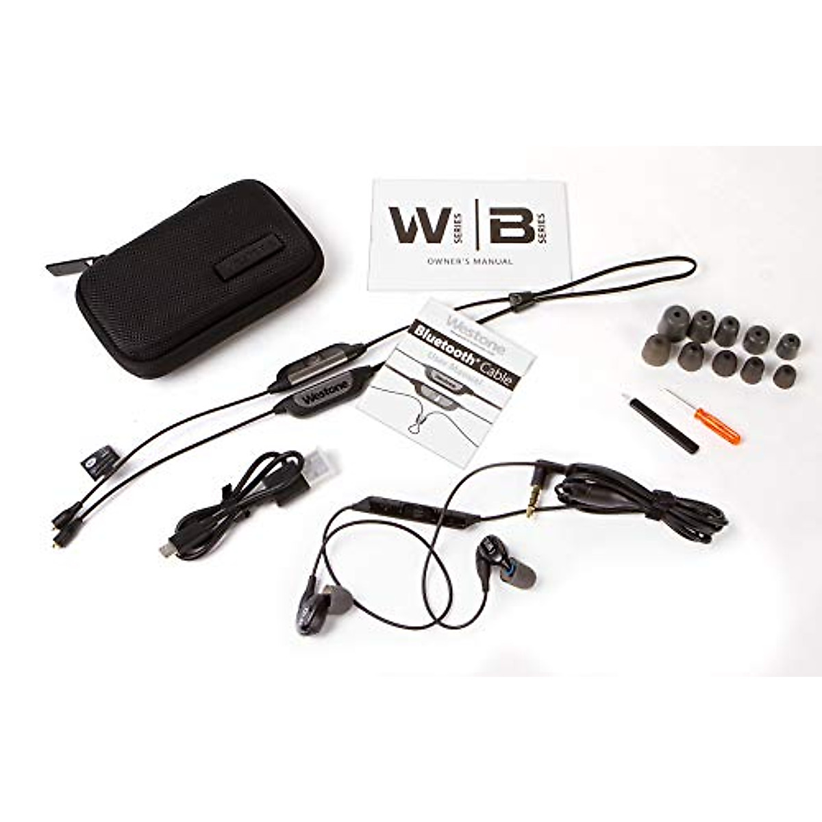 Westone W10 Single-Driver True-Fit Earphones with MMCX Audio and Bluetooth Cables