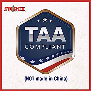 Storex Plastic One-Drawer File Cabinet – Locking Document Organizer for Home and Office, White, 1-Pack (61271B01C)