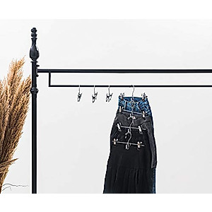 Better to U 13 Inch Stackable Metal Pants Hanger 20 Pack, Space-Saving Hanger with Non-Slip Adjustable Big Clips, Skirt Trousers Hanger Add-on Hook for Jeans Slacks Boutique