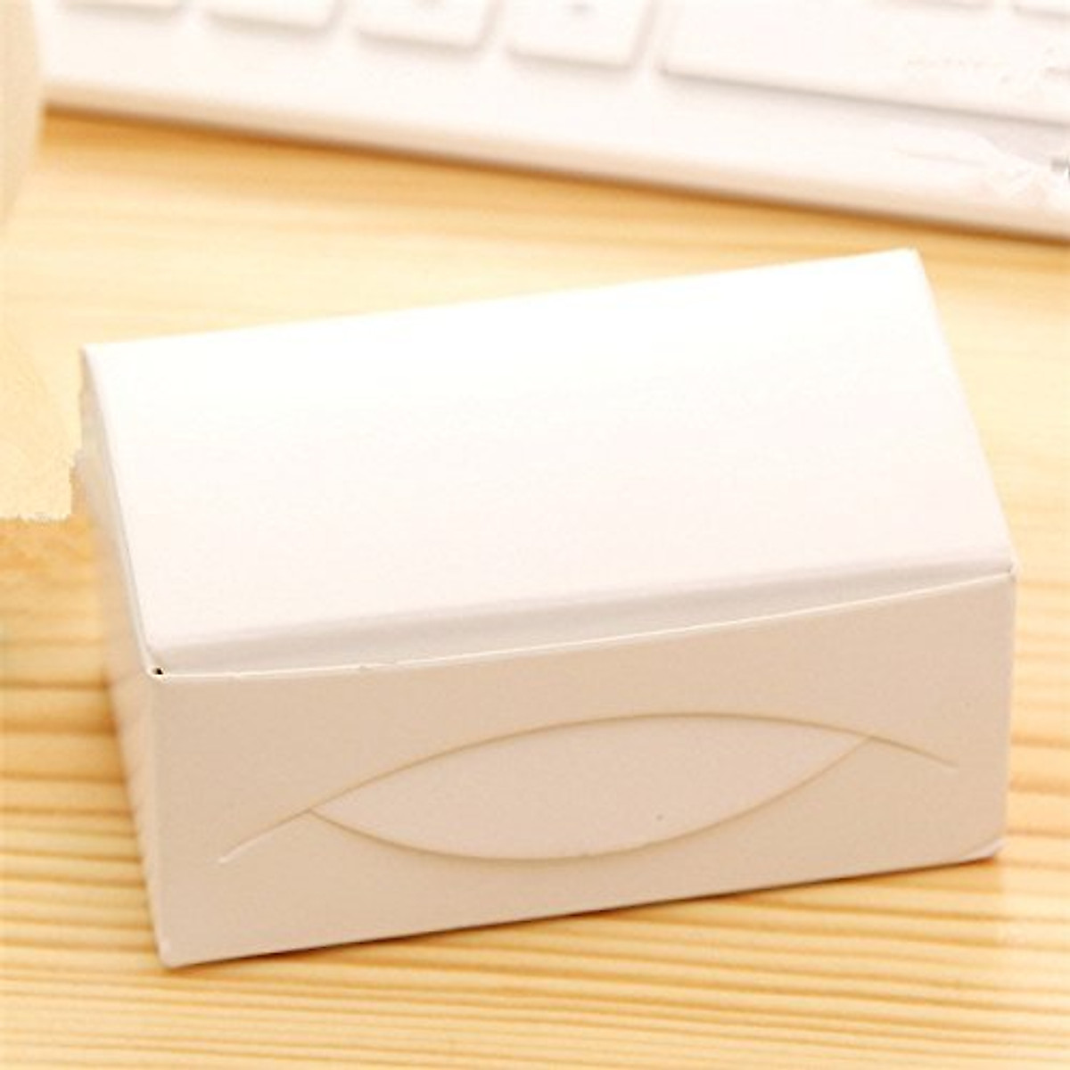 Fecedy 100pcs Blank Kraft Paper Card Word Card Message Card DIY Gift Card (White)