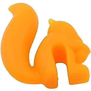 Cute Squirrel Shape Silicone Tea Bag Holder Squirrel Drink Markers, Tea Bag Holder for Mug Candy Colors Gift Set Cup Hanging Tool 5 Pcs