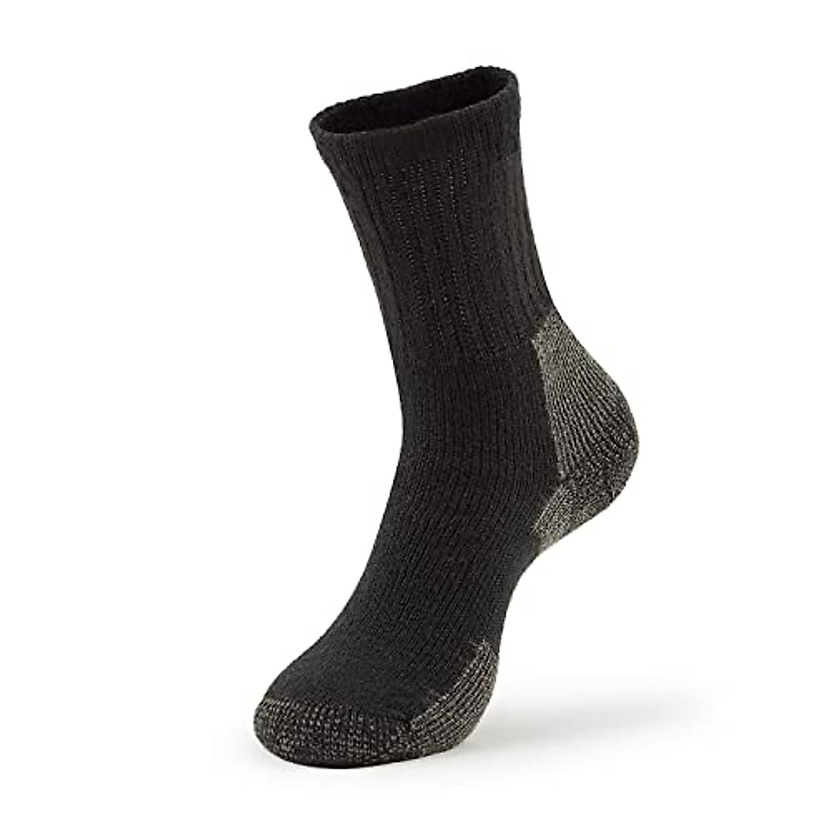 thorlos unisex adult Kx Max Cushion Crew Hiking Socks, Black (3 Pair Pack), Medium US