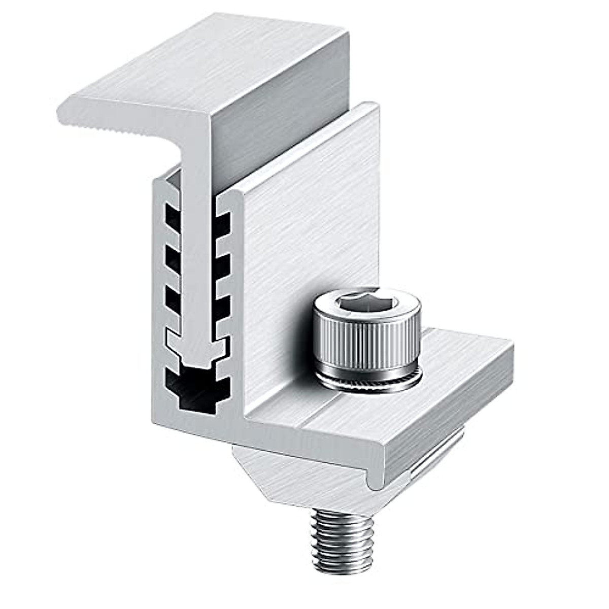 Solar Panel Clamps Solar Panel Mounting Rails for Solar Panel PV Mounting Hardware Solar Panel Accessories(6 Pack)