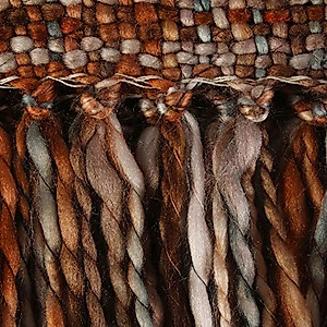 DII Textured Modern, Varigated Acrylic Woven Throw, 50x60-Inch, Bronze