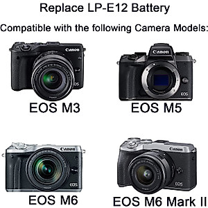 HY1C ACK-E17 AC Power Adapter DR-E17 DC Coupler Dummy Battery Kit for Canon EOS M6 Mark II, M3 M5 M6 Cameras.