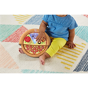 Fisher-Price Laugh & Learn Slice of Learning Pizza, Pretend Food Musical Baby Toy with Lights and Spinning Action for Baby and Toddler Ages 6-36 Months