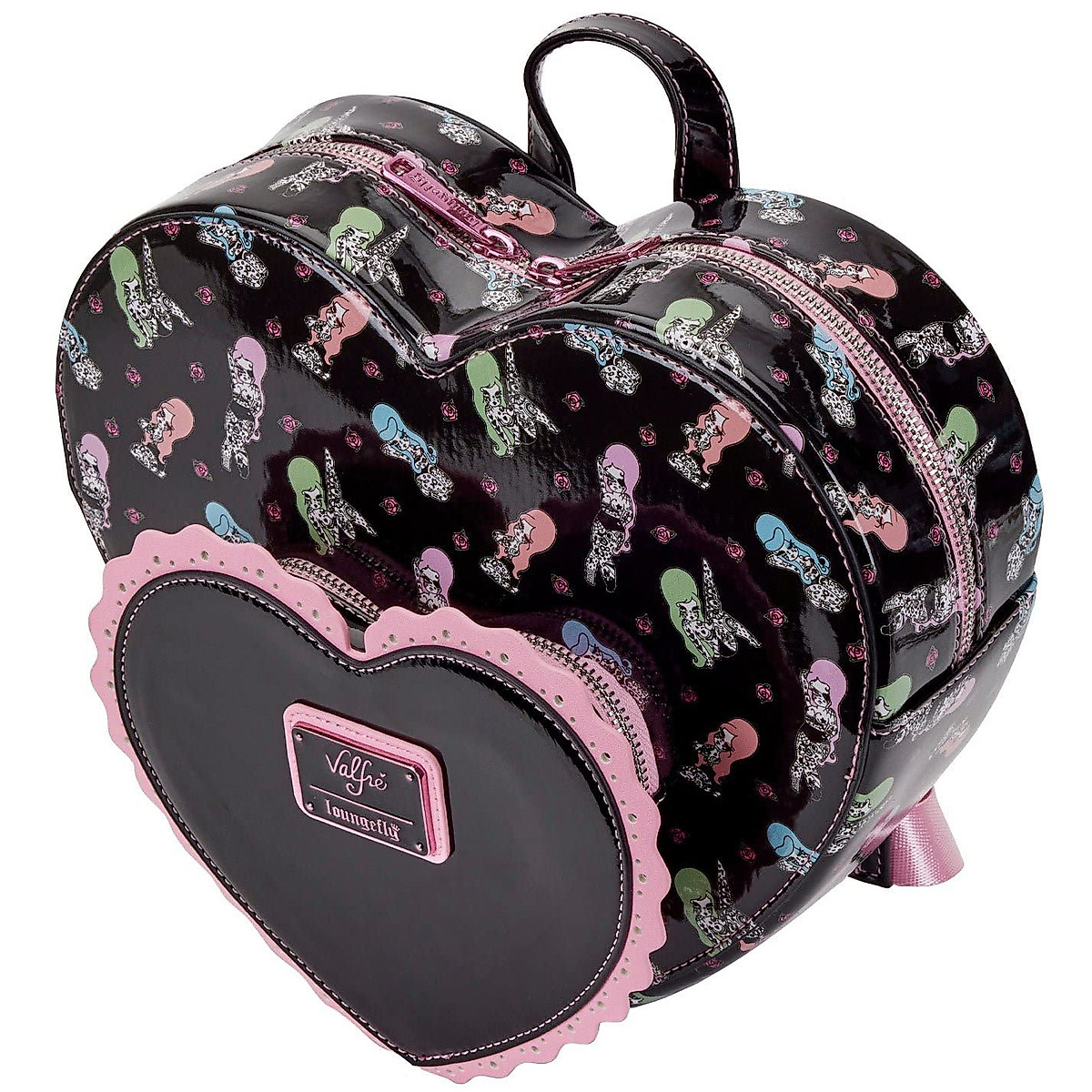 Loungefly Valfre Double Heart Mini Backpack