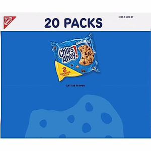 CHIPS AHOY! Original Chocolate Chip Cookies, 20 Snack Packs (2 Cookies Per Pack)